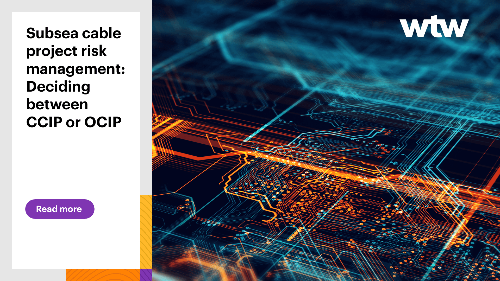 Subsea cable project risk management: Deciding between CCIP or OCIP - WTW