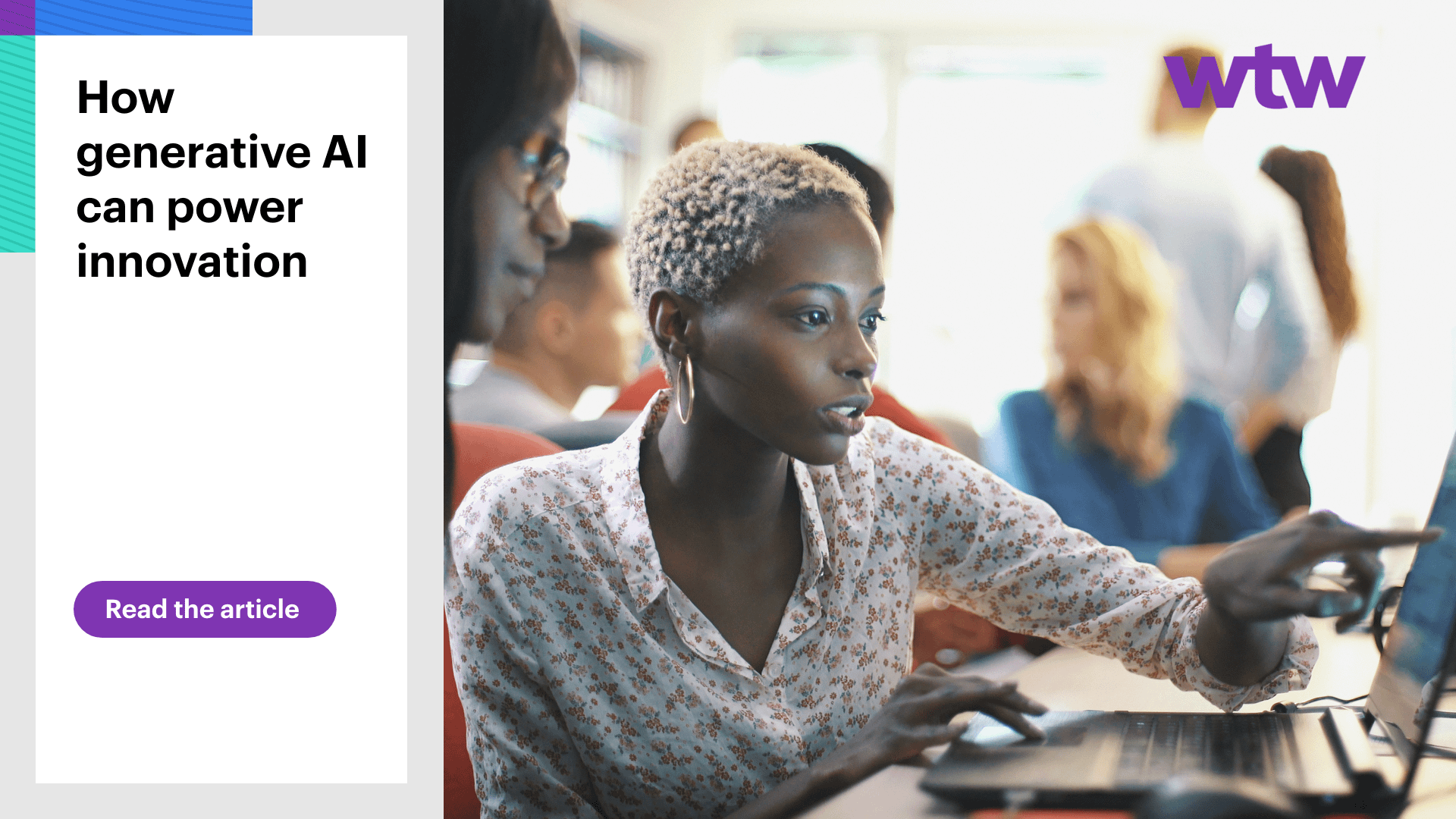 How generative AI can power innovation - WTW