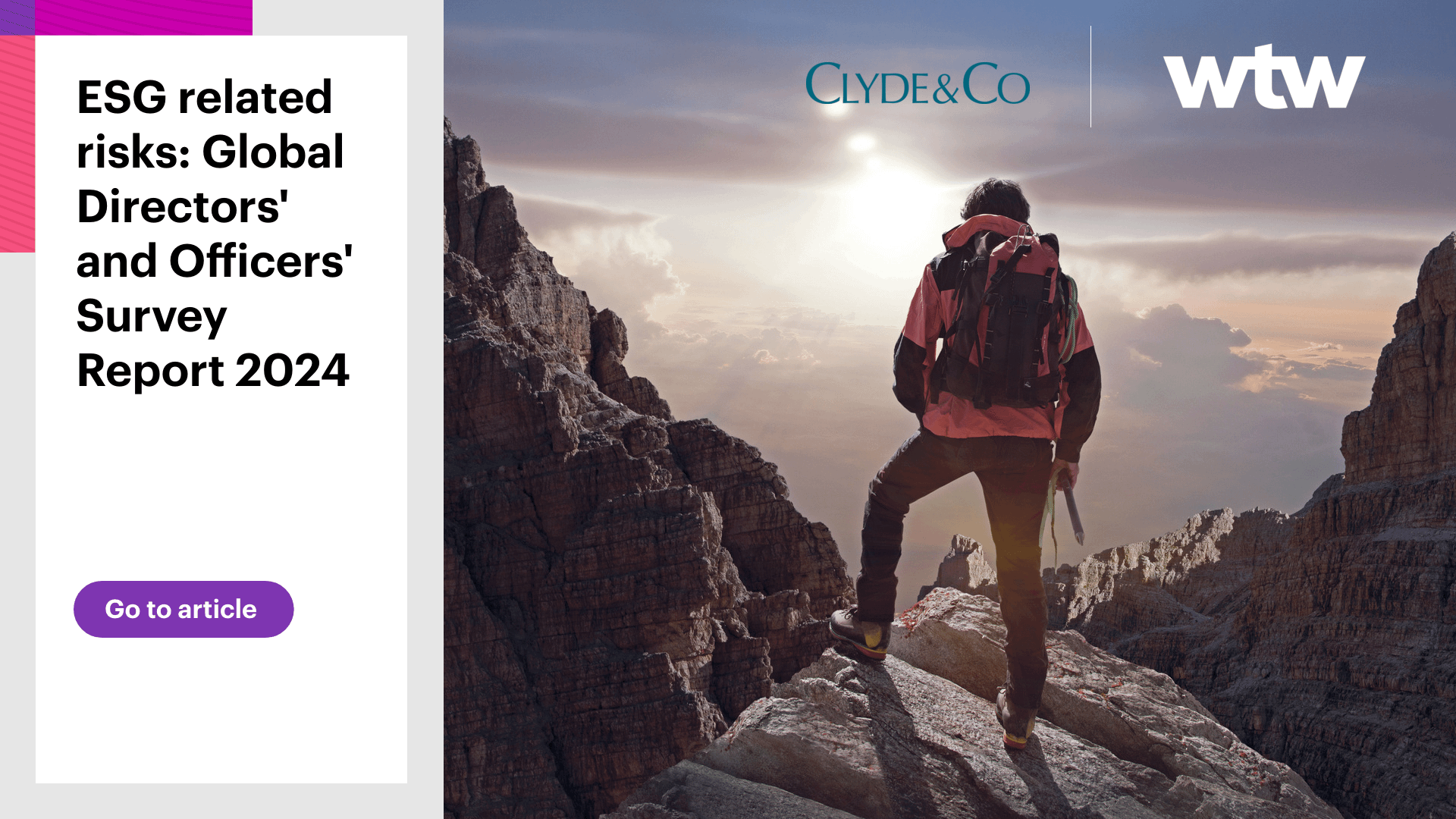 ESG related risks – Global Directors’ and Officers’ Survey Report 2024 ...