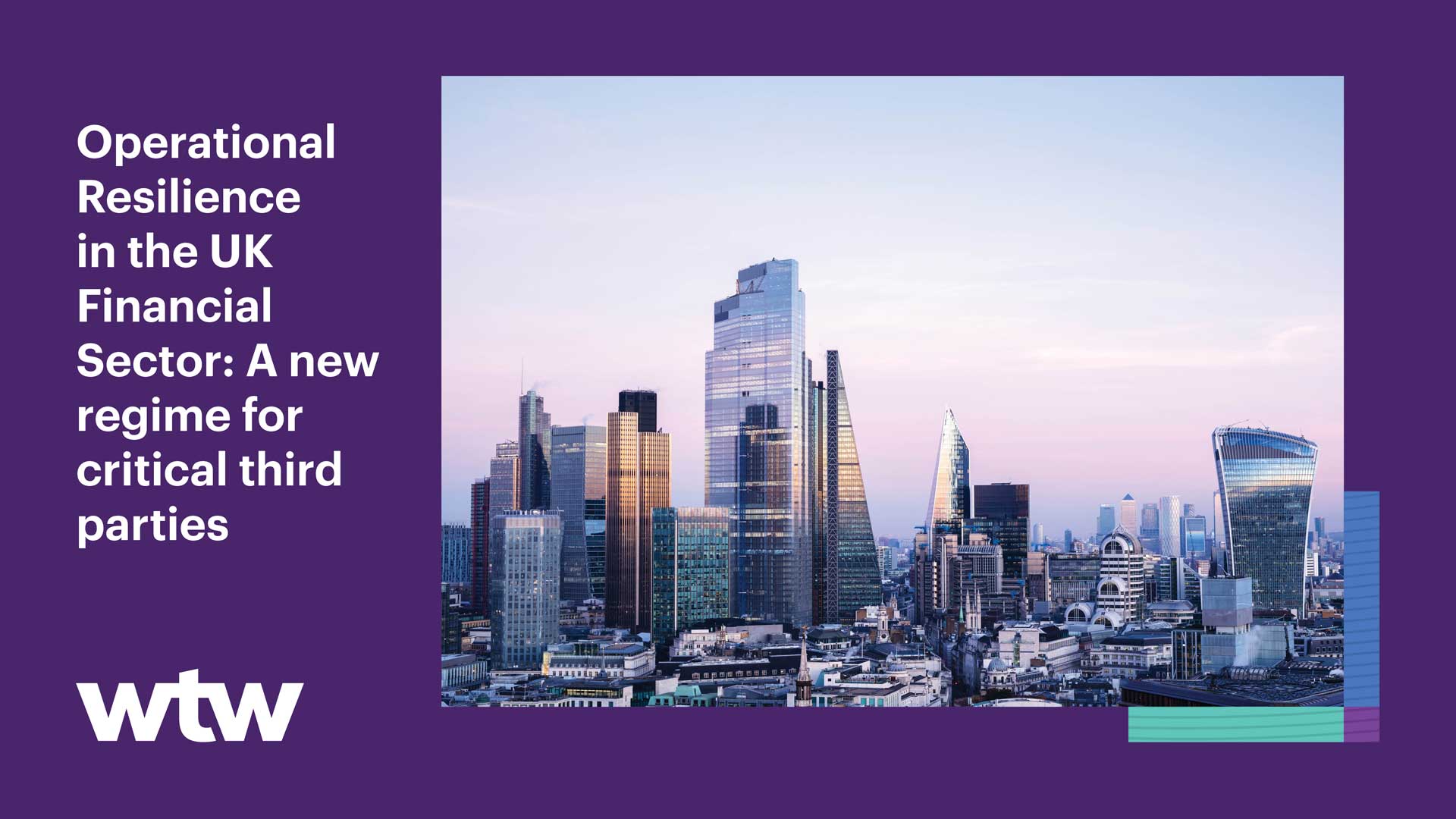 Operational Resilience in the UK Financial Sector: A new regime - WTW
