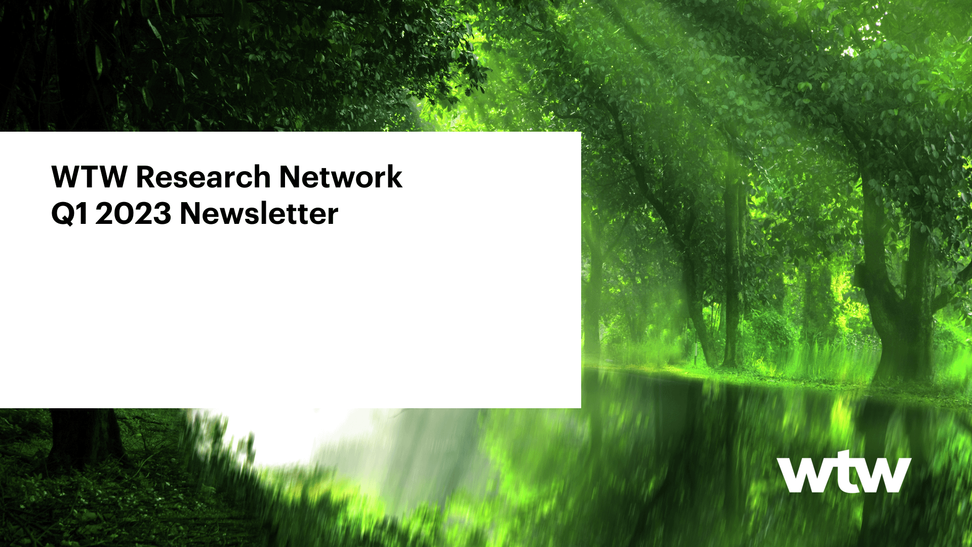 WTW Research Network Newsletter – Q1 2023 - WTW